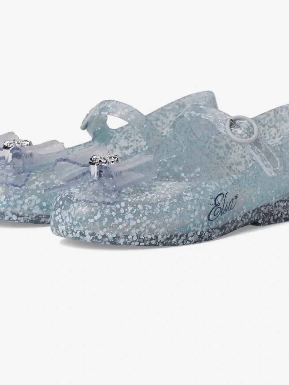 Mini Melissa | Shoes | Mini Melissa Elsa Glitter Jelly Bow Flats | Poshmark